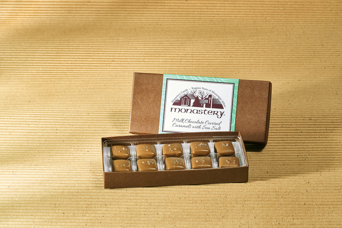 Milk Chocolate Sea Salt Caramels 4.5 oz. – monasterycandy